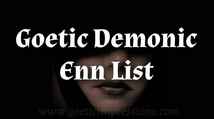 Goetic Demonic Enn List and Element Guide – Goetic Impressions
