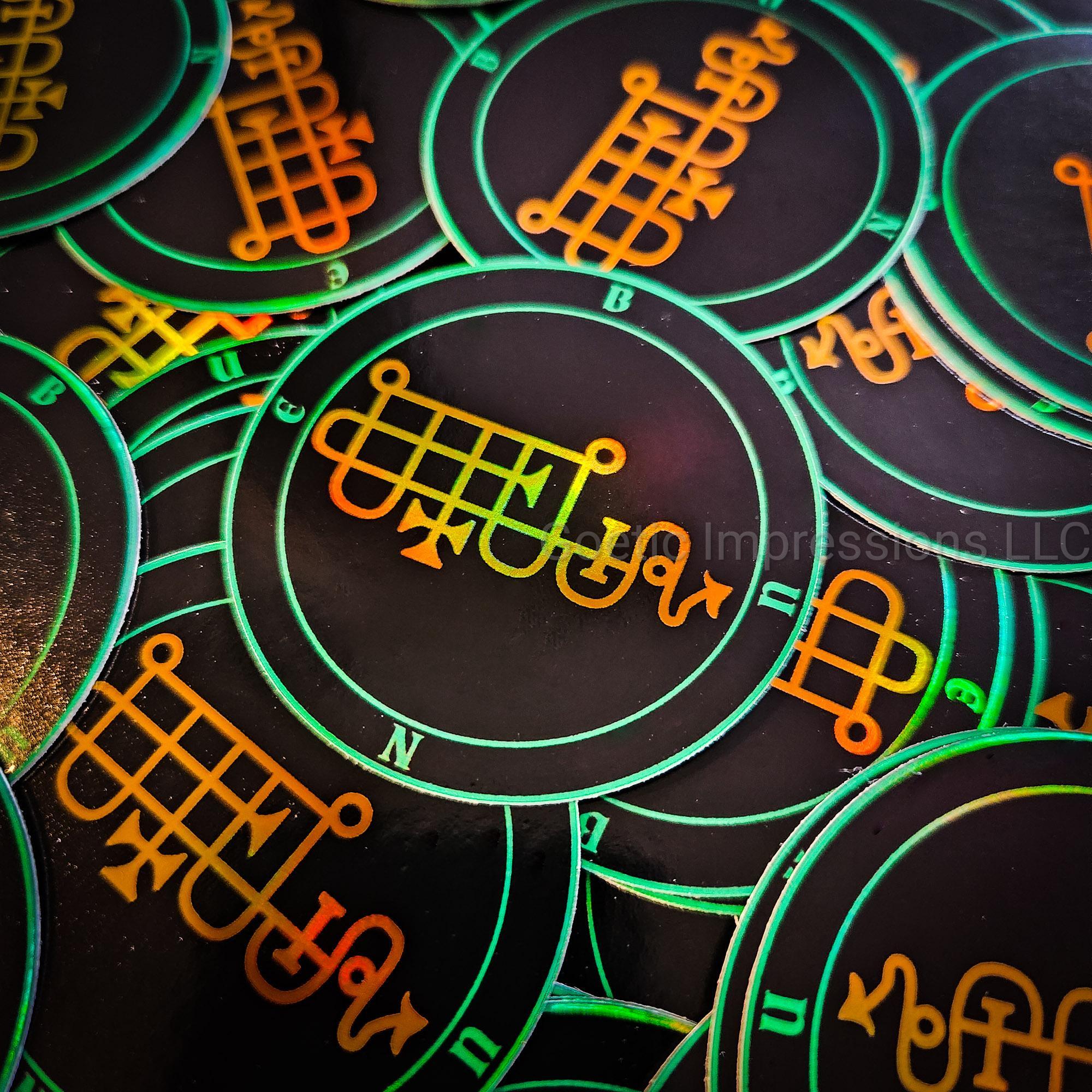 Paimon Sigil Holographic Sticker - Goetic Impressions