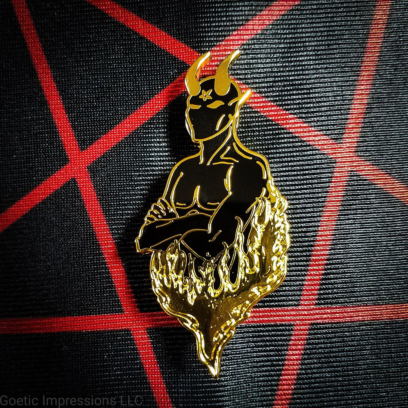 Satan: Dark Deities Enamel Pin – Goetic Impressions