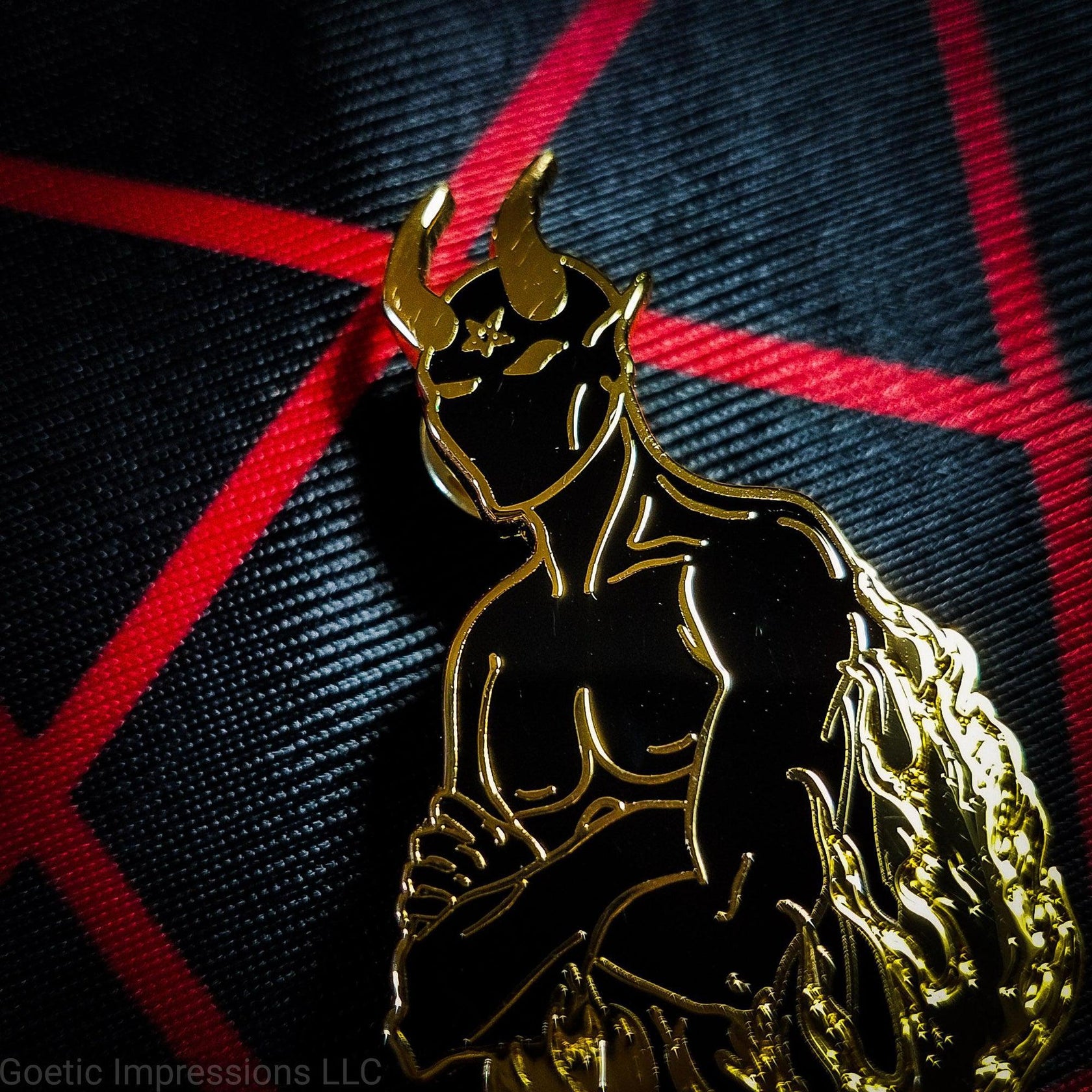 Satan: Dark Deities Hard Enamel Pin - Goetic Impressions