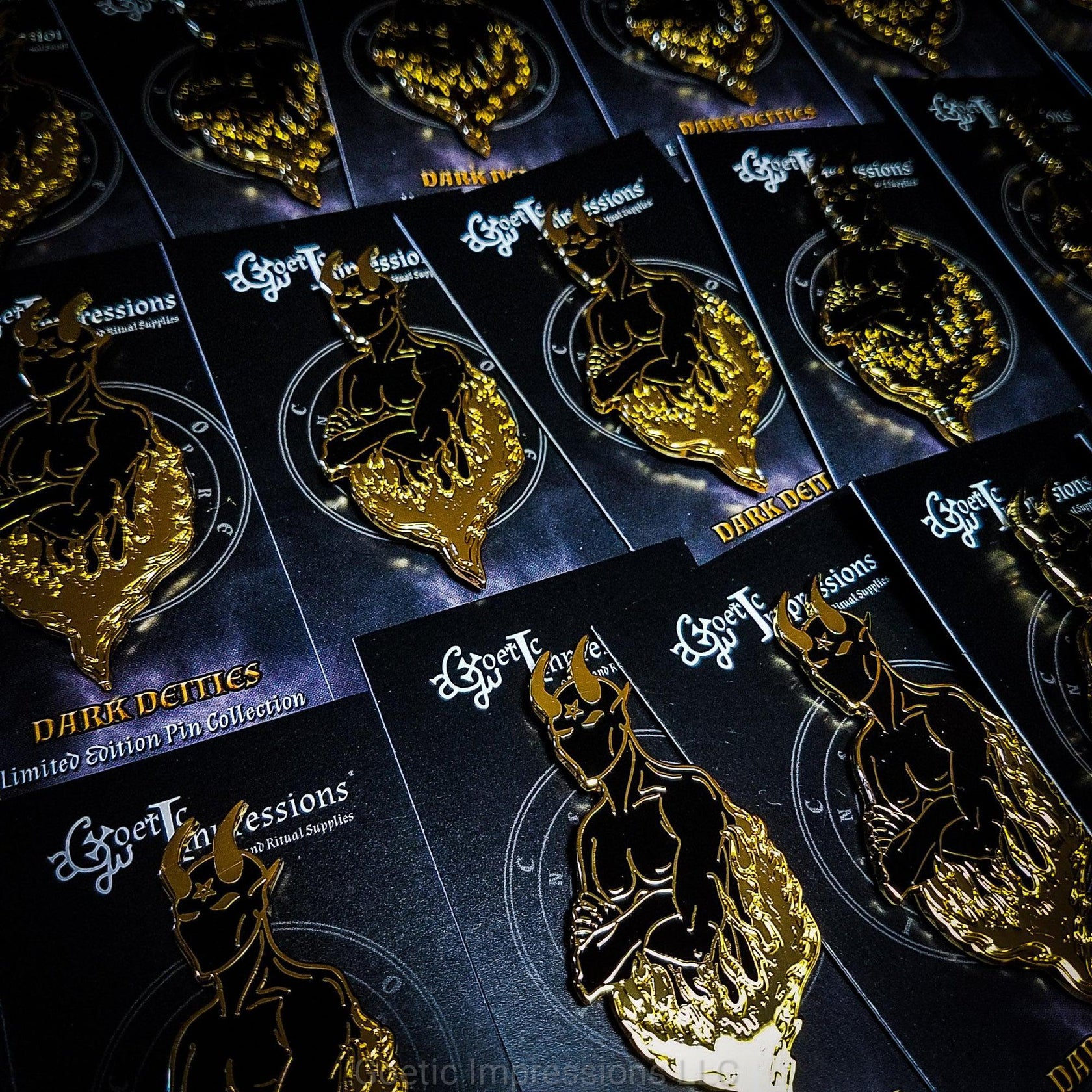 Satan: Dark Deities Hard Enamel Pin - Goetic Impressions