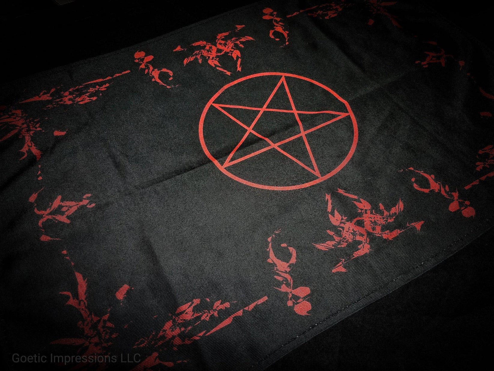 Satanic Pentagram Altar Cloth - Goetic Impressions