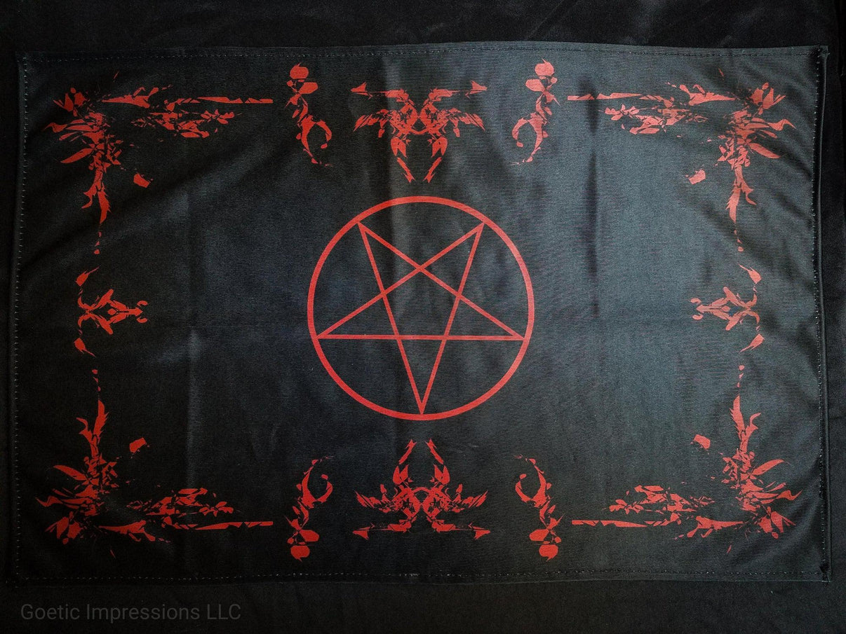 Satanic Pentagram Altar Cloth - Goetic Impressions