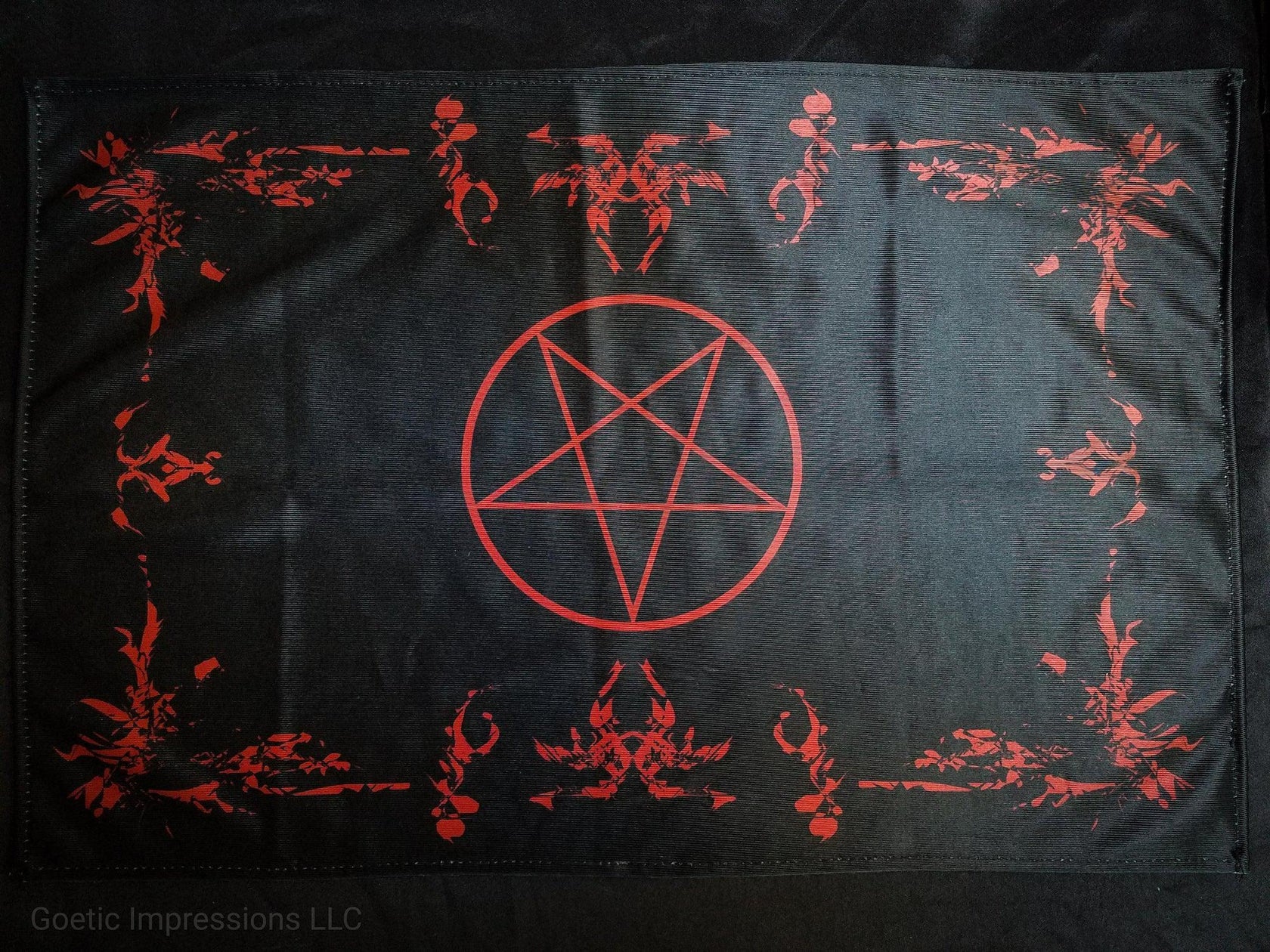 Satanic Pentagram Altar Cloth - Goetic Impressions