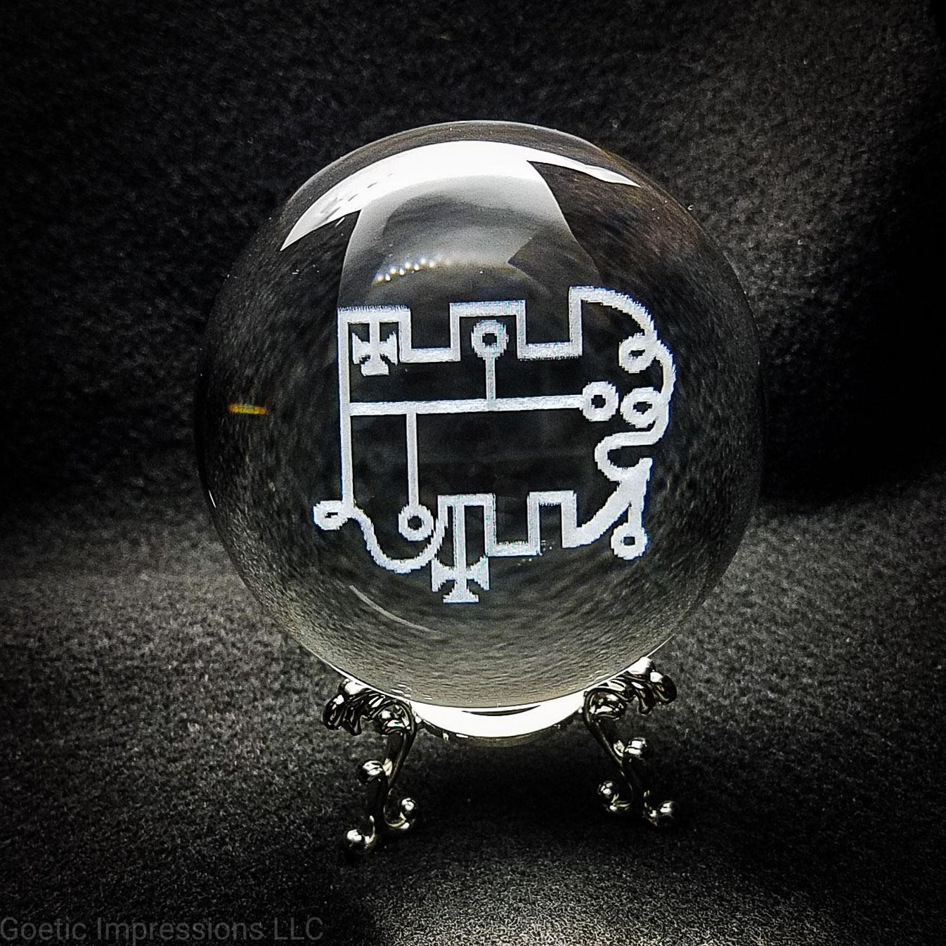 Stolas Sigil Crystal Ball - Goetic Impressions