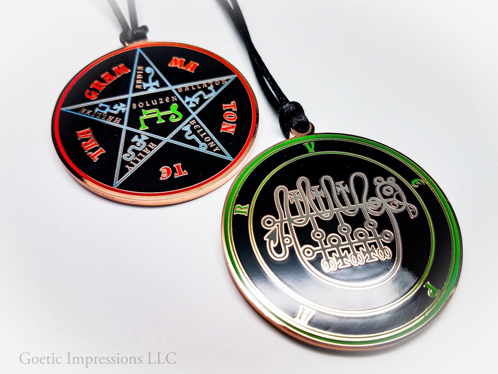 Vepar Sigil Medallion: Ars Goetia Demon Seal Pendant – Goetic Impressions