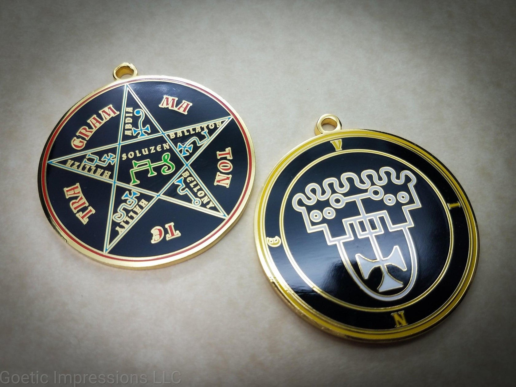 Vine Sigil Medallion: Ars Goetia Demon Seal - Goetic Impressions